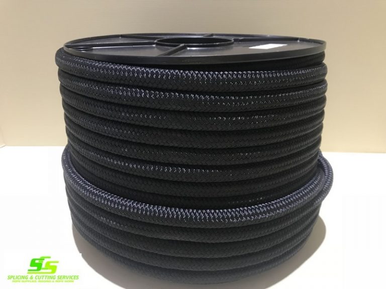 POLYESTER DOUBLE BRAID 16MM X 100MTR Solid BLACK - Splicing & Cutting